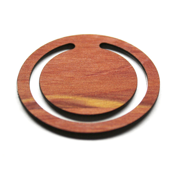 Slim Round Bookmark, Stainless-Steel & Hardwood (LANGLEY)