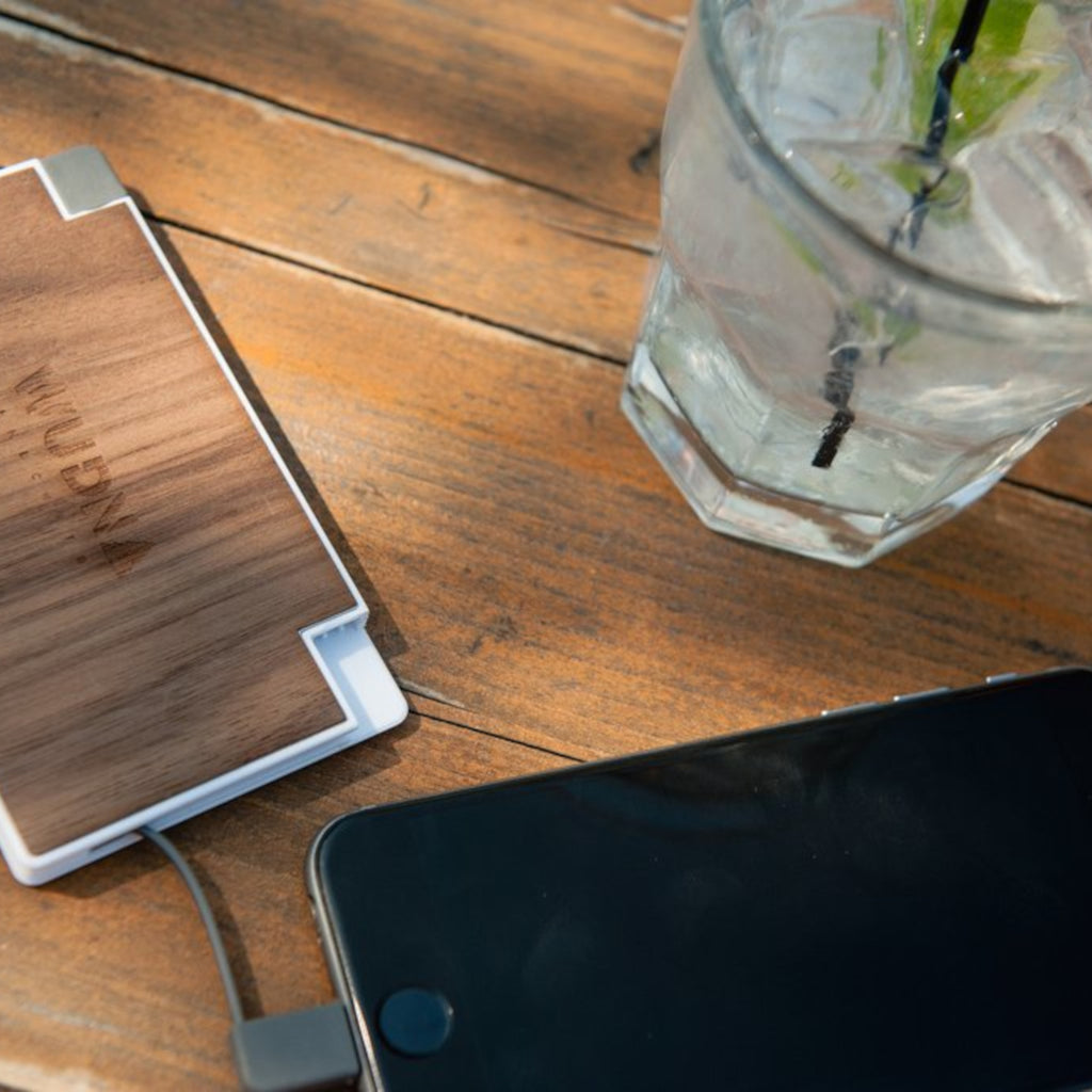 Real Wood Slim-Dual 4000 mAh Power Bank | Sawtooth Mountains Design