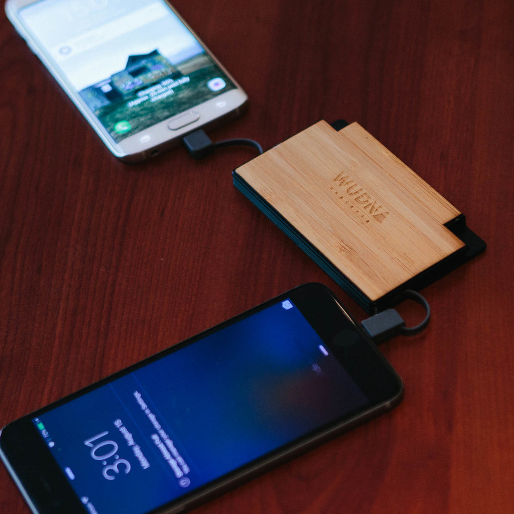 Real Wood Slim-Dual 4000 mAh Power Bank