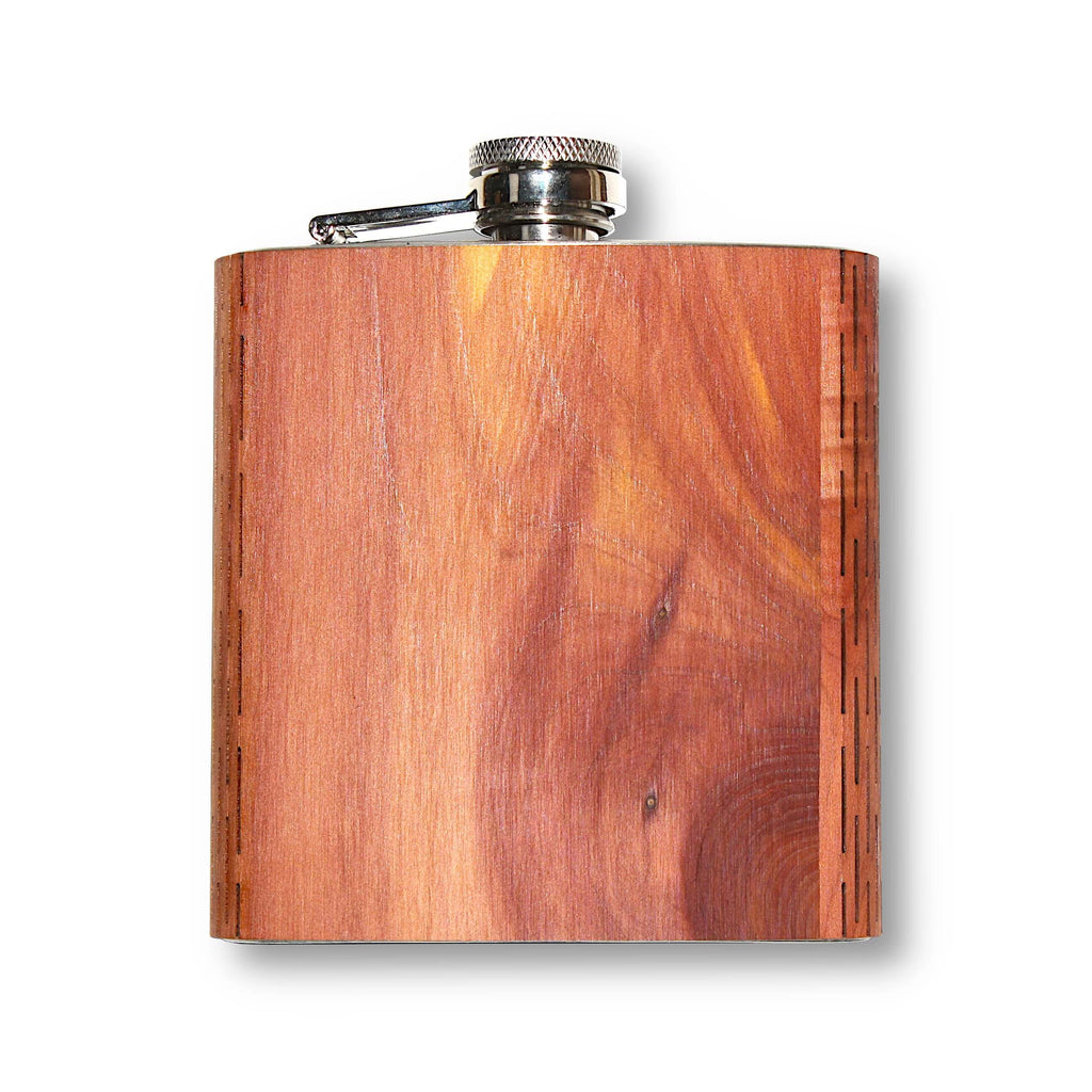Wooden Hip Flask - 6 oz. of Bourbon, Whiskey or Vodka, wrapped in real wood