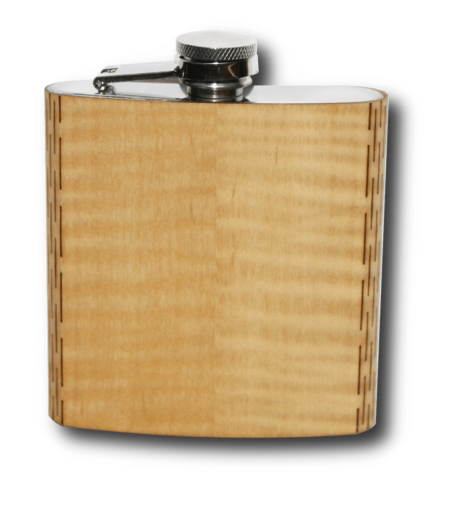 Wooden Hip Flask - 6 oz. of Bourbon, Whiskey or Vodka, wrapped in real wood
