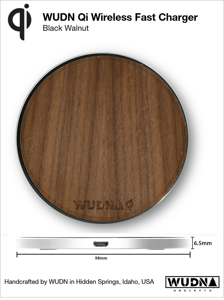 Wooden Qi Wireless Fast Charger by WUDN